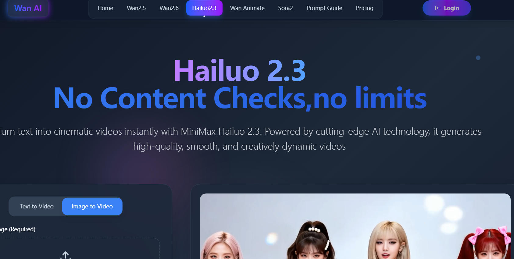 Hailuo 2.3: Unrestricted AI Video Generator