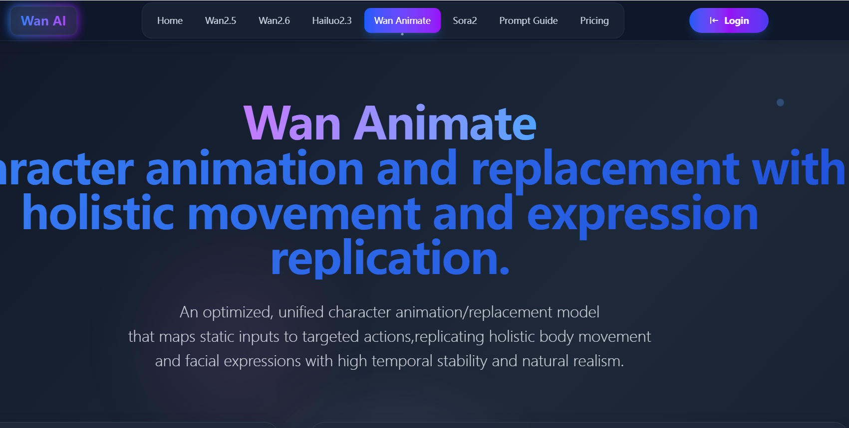 Wan Animate | AI Character Animation & Replacement